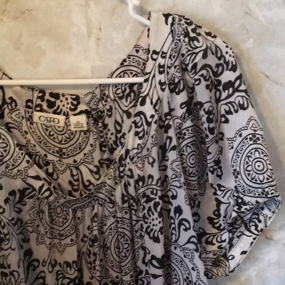 Cato | Tops | White Black Cato Blouse | Poshmark
